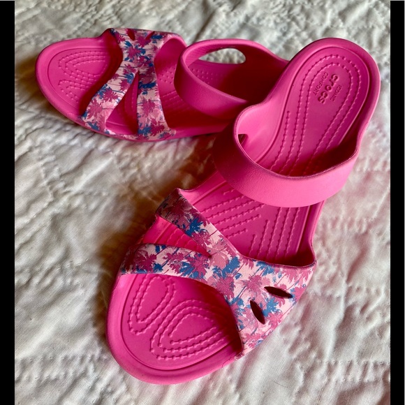 CROCS | Shoes | Crocs Slipon Paint Splatter Sandals | Poshmark